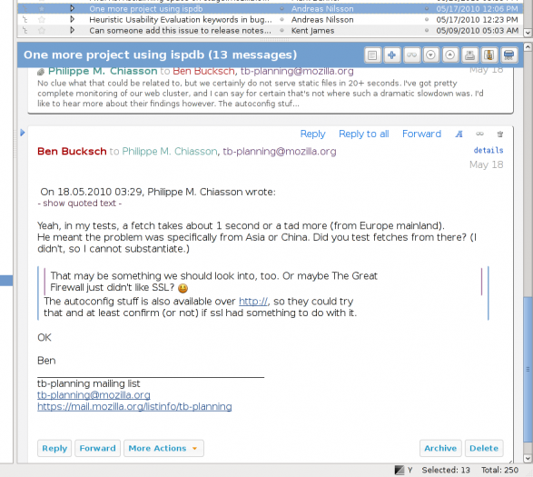 Gmail conversation view
